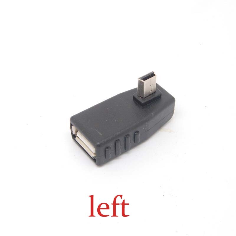 90 Degree 4 angle USB Type A Female to Mini B 5 Pin Male Converter ...