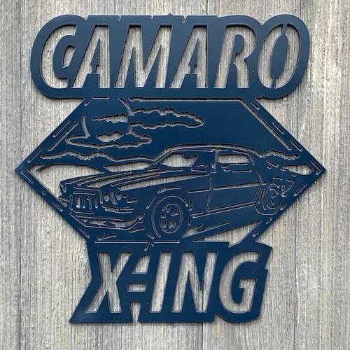 Camaro X-Ing Metal Sign Cutout - Camaro Xing Powder Coated Metal Sign ...
