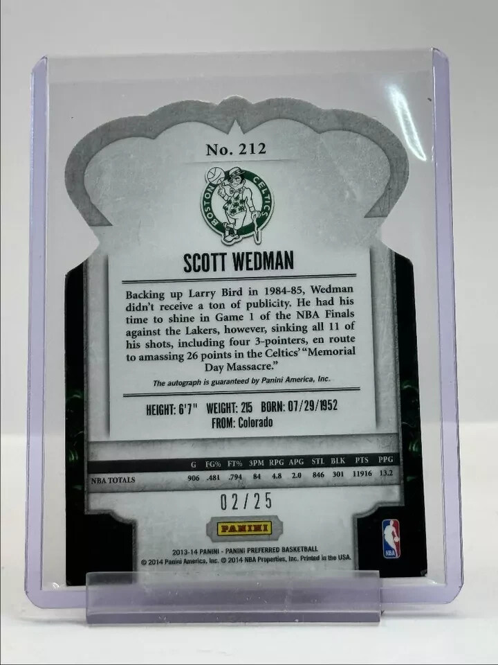 SCOTT WEDMAN 2013-14 CROWN ROYALE AUTOGRAPH DIE CUT PURPLE AUTO 02/25 ...