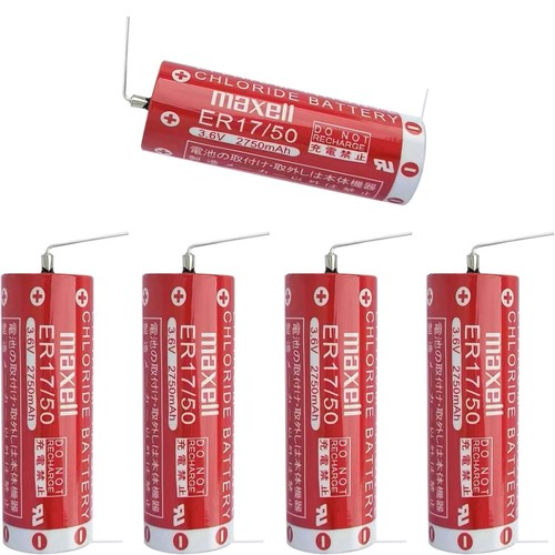 5Pcs for Maxell ER17/50 3.6V 2750MAH Battery with Pins ER1750 | eBay
