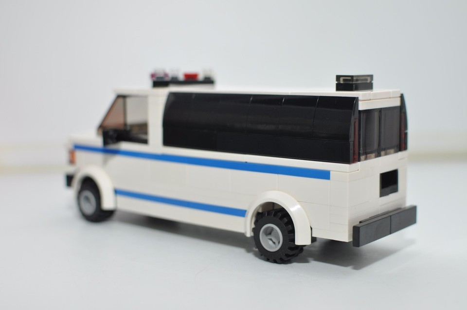 Custom White Police Van NYPD Model Compatible and Built with Real LEGO ...