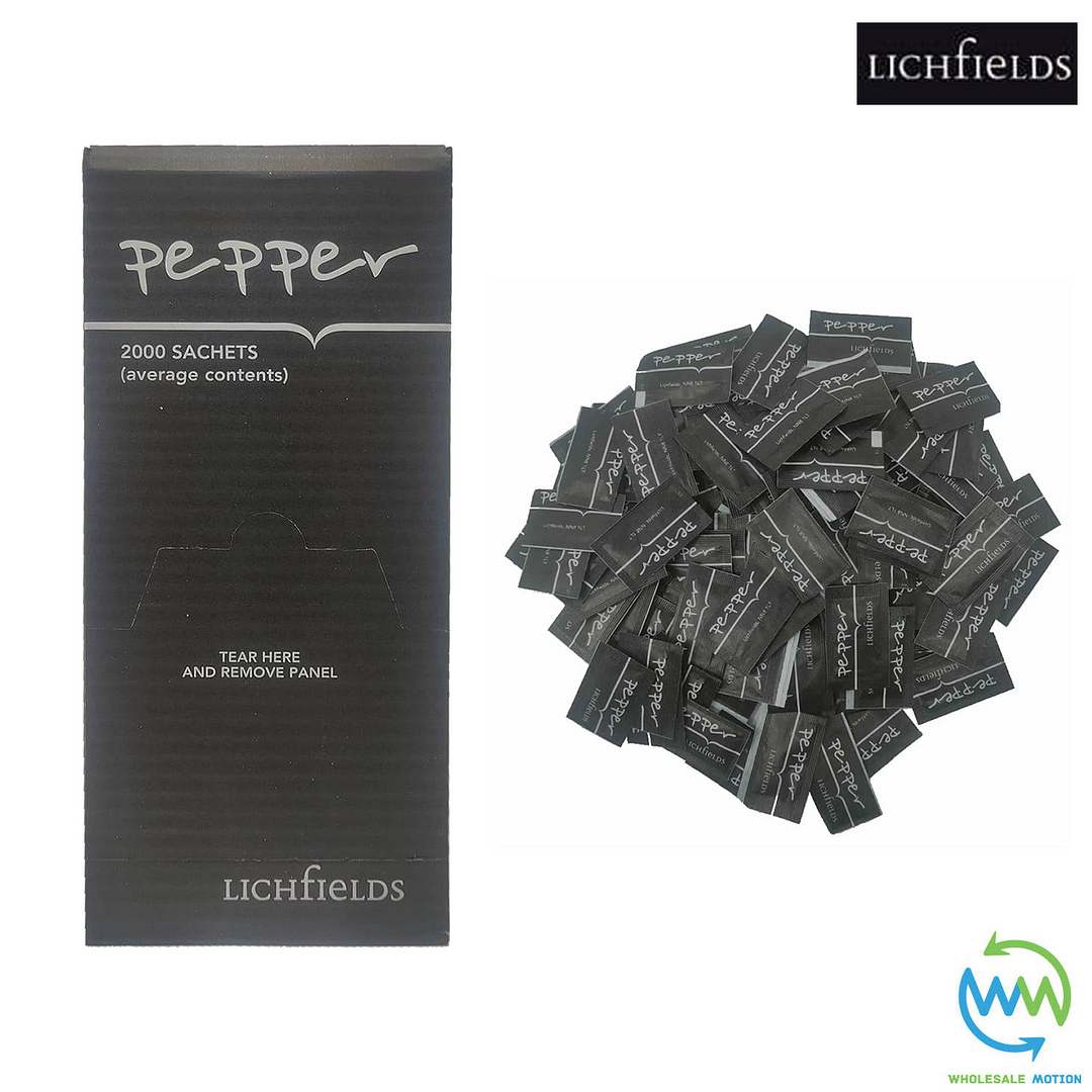 SALT & PEPPER Sachets LICHFIELDS Individual PORTION Sachet Condiments ...