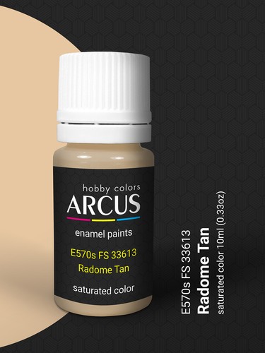 Arcus 570 Enamel paint USAF FS 33613 Radome Tan Saturated color 10ml ...
