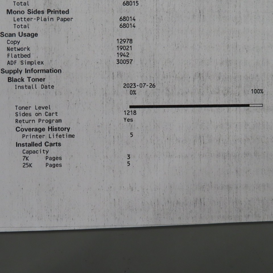 Lexmark X652de Monochrome Laser Fax Copier Scanner Printer Only Page ...