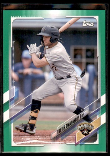 Travis Swaggerty 2021 Topps Heritage Minor League Green /99 #PD-150 ...