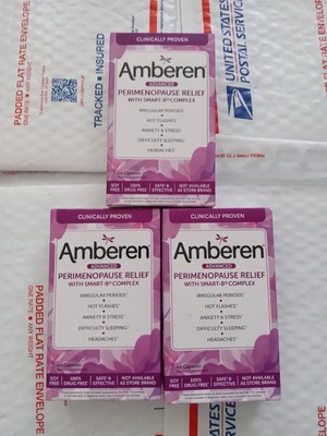 3x Amberen Advanced Perimenopause Relief Smart-B Complex 60 Capsules ...