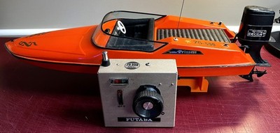 Robbe Prinzess RC Boat w/ Robbe Roqua Electric Outboard Motor Rare ...