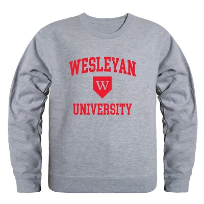 Wesleyan University Cardinals Seal Crewneck Sweatshirt Sweater | eBay