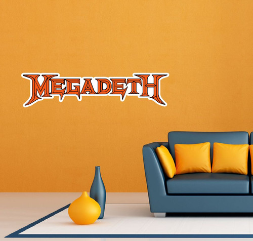 Megadeth Band Heavy Metal Music Room Wall Decor Sticker Decal 25"X6 ...