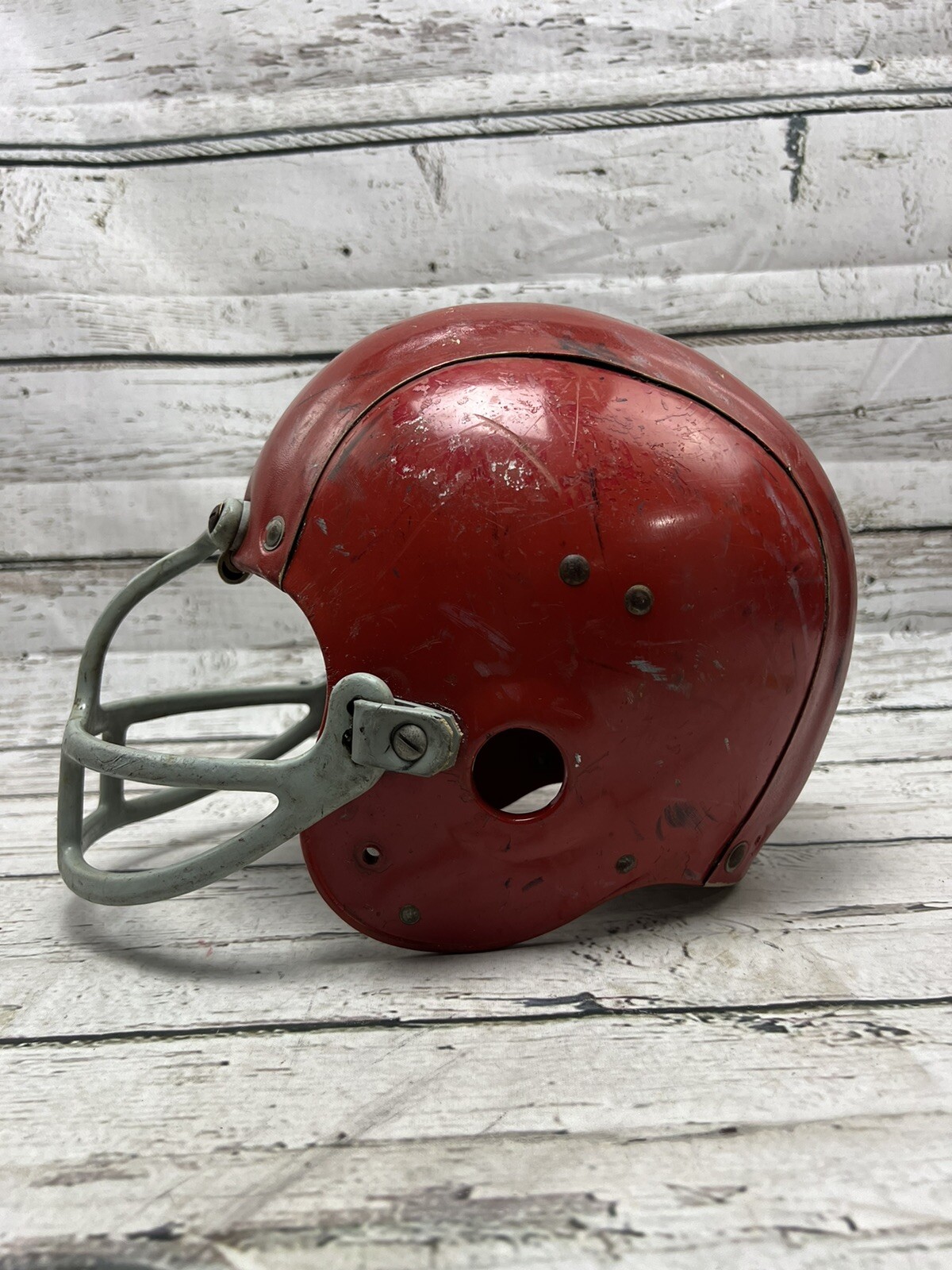 VTG Wilson F2000 Red Black Stripe RARE Adult Size Football Helmet ...