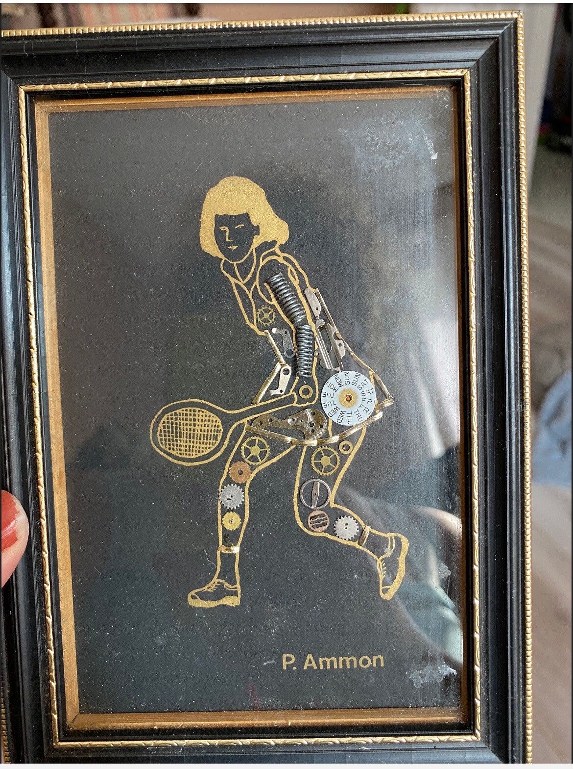 Tennis Player 1926 P. Ammon Clock Art/Picture | eBay