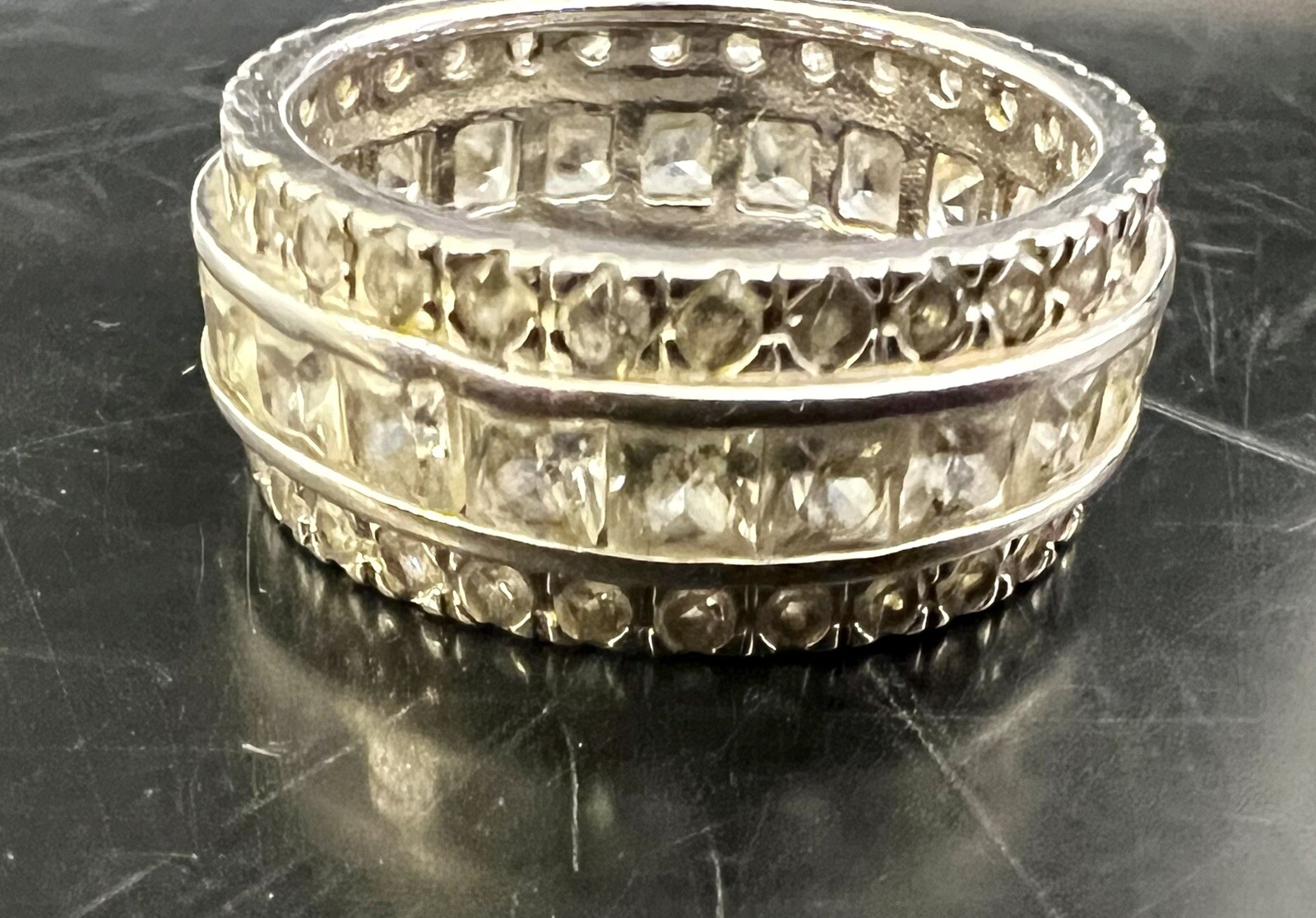 PAJ 925 Sterling Silver Cubic Zirconia Ring Size 8 | eBay