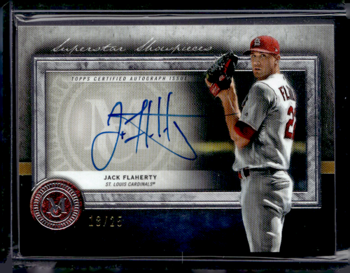 2020 Topps Museum Superstar Showpieces Jack Flaherty Auto On Card Blue ...