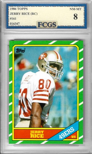 1986 Topps Jerry Rice RC #161 Graded FCGS 8 NM-MT | eBay