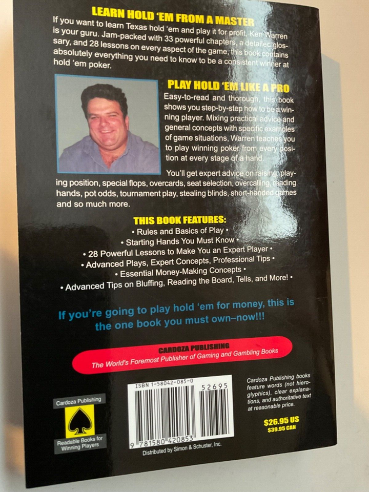 Ken Warren Teaches Texas Hold'em by Ken Warren (2003, Trade Paperback) 9781580420853| eBay