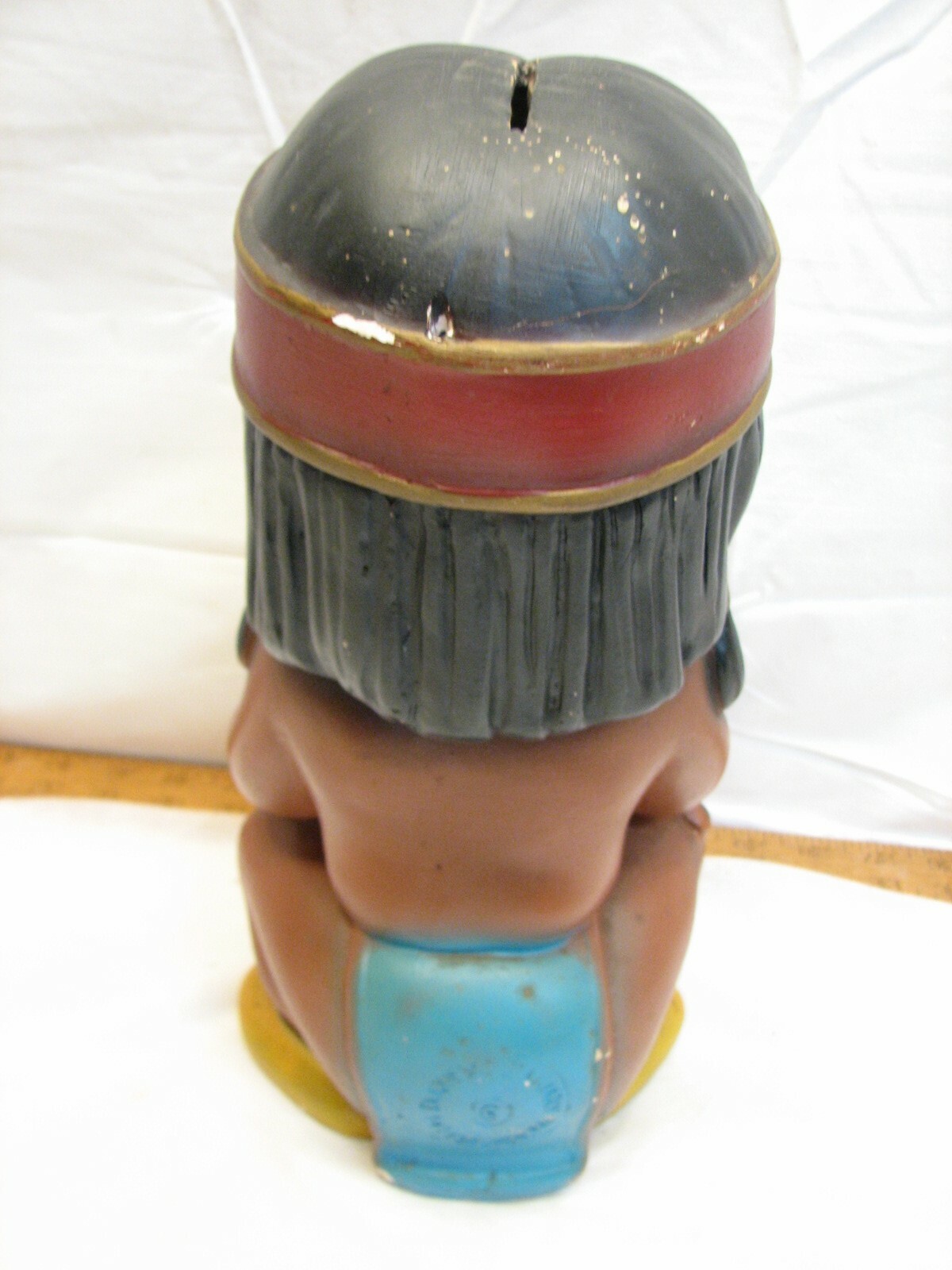 Native American Indian Chalk Chalkware Figurine Bank Statue Carnival ...