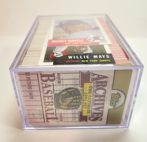 1953 topps archives set with unopened pack & clear storage box | eBay