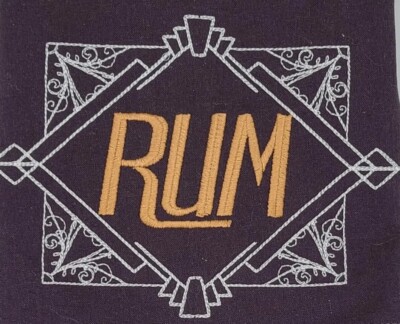 RUM MACHINE EMBROIDERED FLOUR SACK DISH TOWEL | eBay
