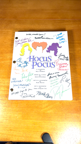 Hocus Pocus Script Cast-Signed- Autograph Reprints - Full Script - 112 ...