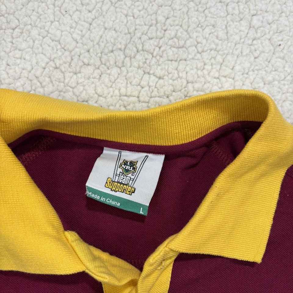 Brisbane Broncos NRL Polo Shirt Mens Size L Australia Rugby League ...