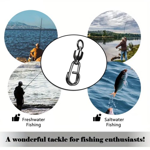Fast Change Fishing Clip Swivel Easy to Use Free Spinning Bearing ...