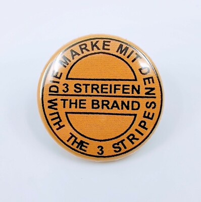 VTG adidas PINBACK - THE BRAND WITH THE 3 STRIPES - 3 STREIFEN DIE ...