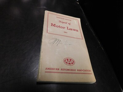 AAA Magazine Digest Of Motor Laws 1963 Edition. | eBay