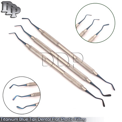 Titanium Blue Tips Dental Flat Plastic Filling Instrument Composite ...