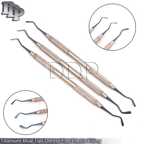 Titanium Blue Tips Dental Flat Plastic Filling Instrument Composite ...