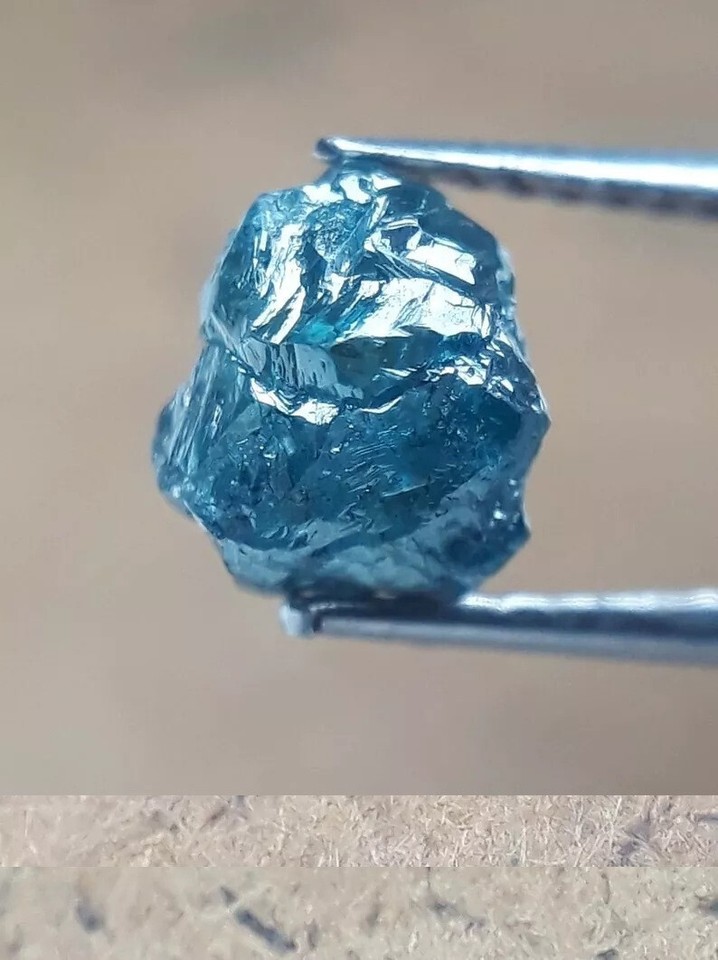 1.00 CT Natural Blue Rough Diamond, Earth Mined Loose Rough Diamond For ...