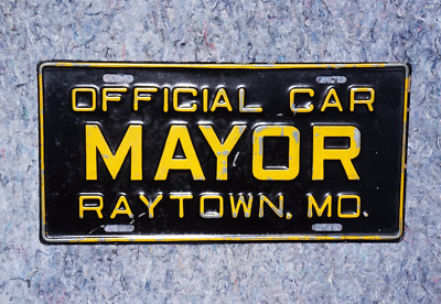 Vintage RAYTOWN Missouri MAYOR License Plate OFFICIAL CAR | eBay