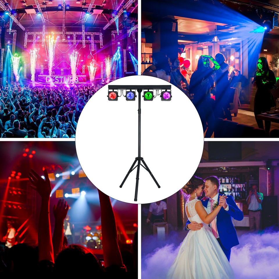 Equinox Gigabar MKII 4x60W RGB COB T-Bar Lighting System with Foot ...