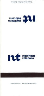Northern Telecom Logo Advertisement Vintage Matchbook Cover | eBay
