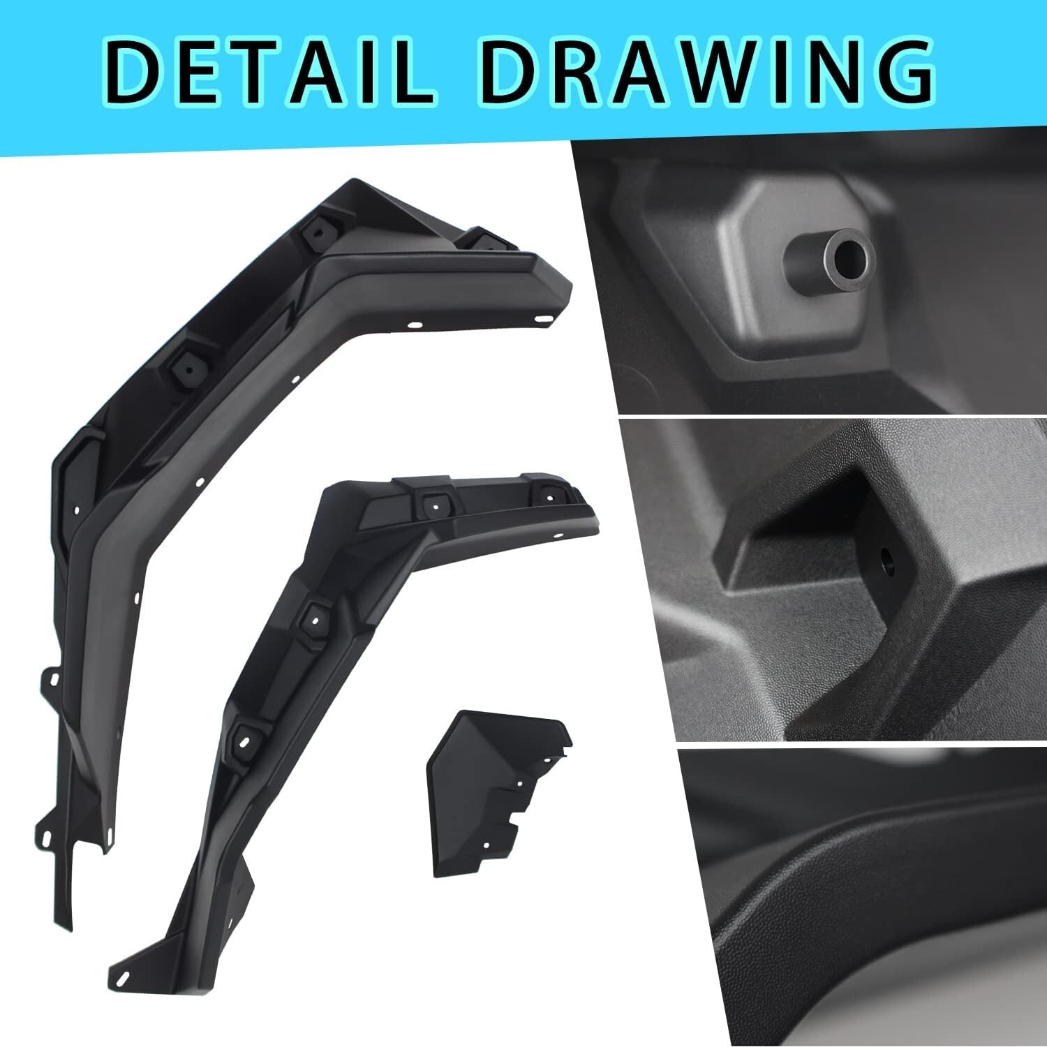 Front & Rear Extended Fender Flares for 2018-2024 Can-Am Maverick Trail ...