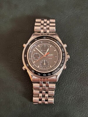 Seiko SQ100 Chronograph Watch Vintage 80s/90s Non-Functional SV1026 | eBay