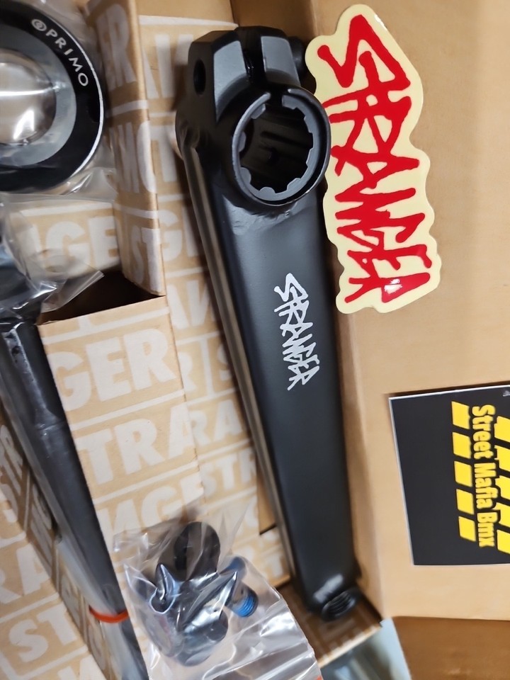 STRANGER BMX bike 3 PIECE CRANKS 175mm + 19mm X MID PRIMO BB CULT Haro ...