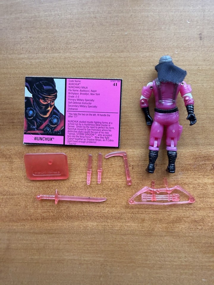 Nunchuk Shadow Ninja V2 1994 GI Joe Ninja OOP Rare Near Complete W Info ...