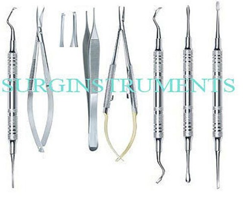 7 Pc Microsurgery Instruments Set Dental Surgical Medical Stainless ...