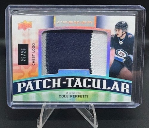 2021-22 Upper Deck Premier Cole Perfetti Patch-Tacular Chest Logo 25/25 ...