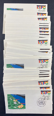 Bulk 58 x 1988 World Expo 88 Souvenir Covers All Different Pictorial ...