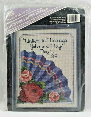 NEW 1981 Banar Designs United In Marriage KCL91018 Cross Stitch Kit ...