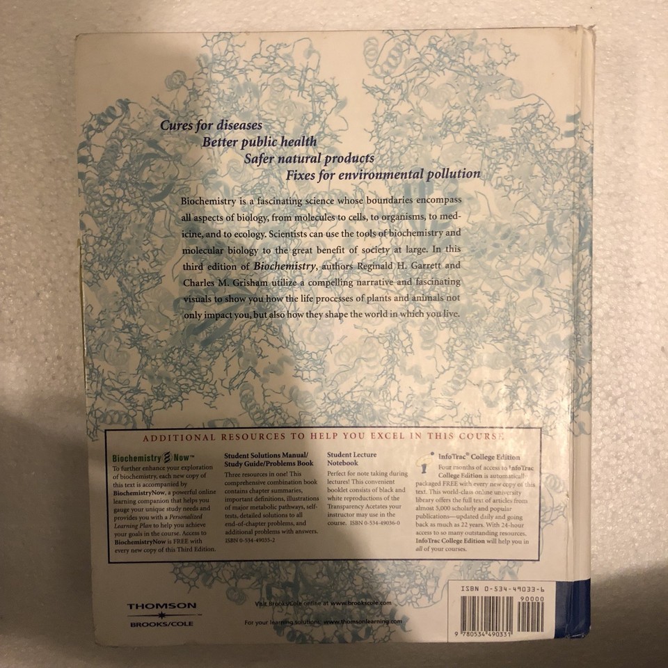 Biochemistry by Charles M. Grisham and Reginald H. Garrett ...