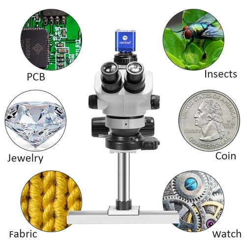 HY-5100-HG7045 7-50X Slide-rail Base Microscope Stand Digital Camera ...