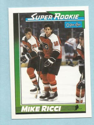 1991-92 OPC O-Pee-Chee Hockey Mike Ricci #13 SUPER ROOKIE Flyers MINT ...