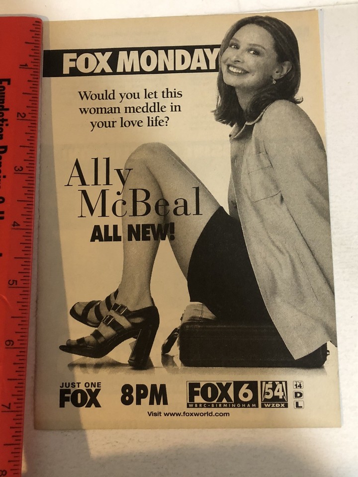 All McBeal Tv Series Vintage Print Ad Calista Flockhart Peter MacNicol ...