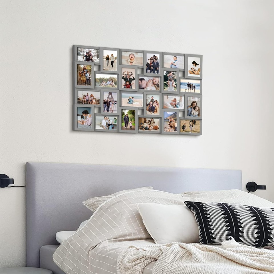 Collage Picture Frames for Wall 24 Slots, Reunion Friends Family Memory ...