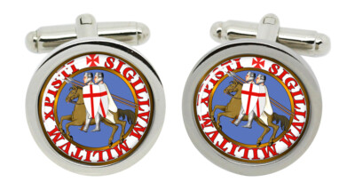Knights Templar Seal Cufflinks in Chrome Box | eBay UK