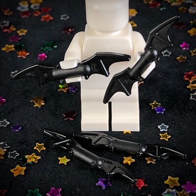 NEW LEGO 4x Black Batarang Batman Bat Mobile Minifigure Accessory ...