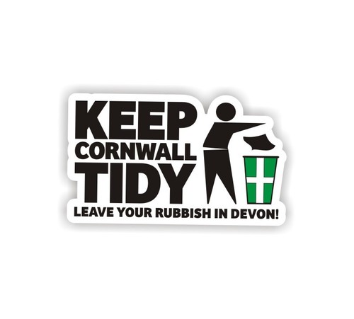Keep Cornwall Tidy Sticker 120mm x 70mm Decal Stickers Car Van Cornwall ...