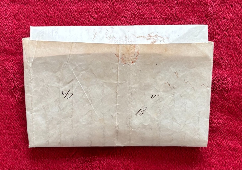 STAMPLESS POSTAL COVERS w/ 4 LETTERS TO THOMAS BEAL, LAWYER - 1817 ...